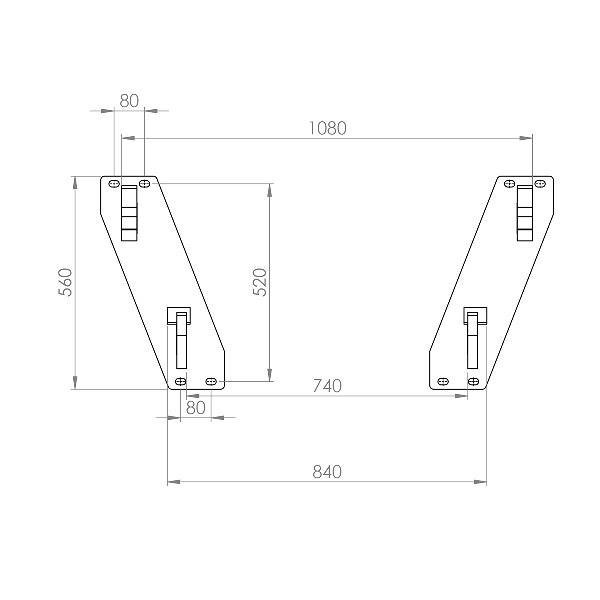 Attachment bracket suitable for Euro | Bolt-on | Kellfri