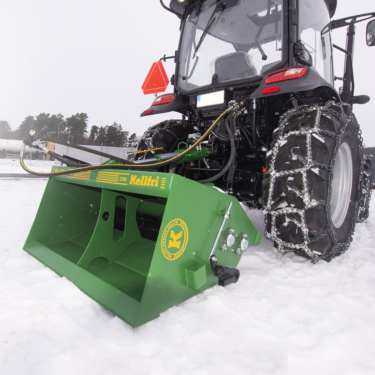 Tractor-mounted gritter, 1.3 m working width incl. hose and cylinder