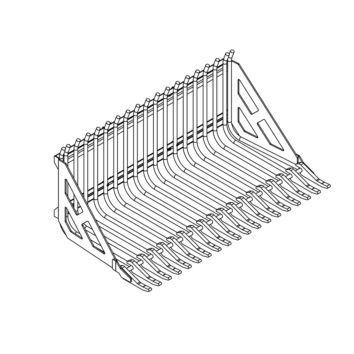 Stone sorting fork 2.0 m, bolted Trima attachment | Shop for stone ...