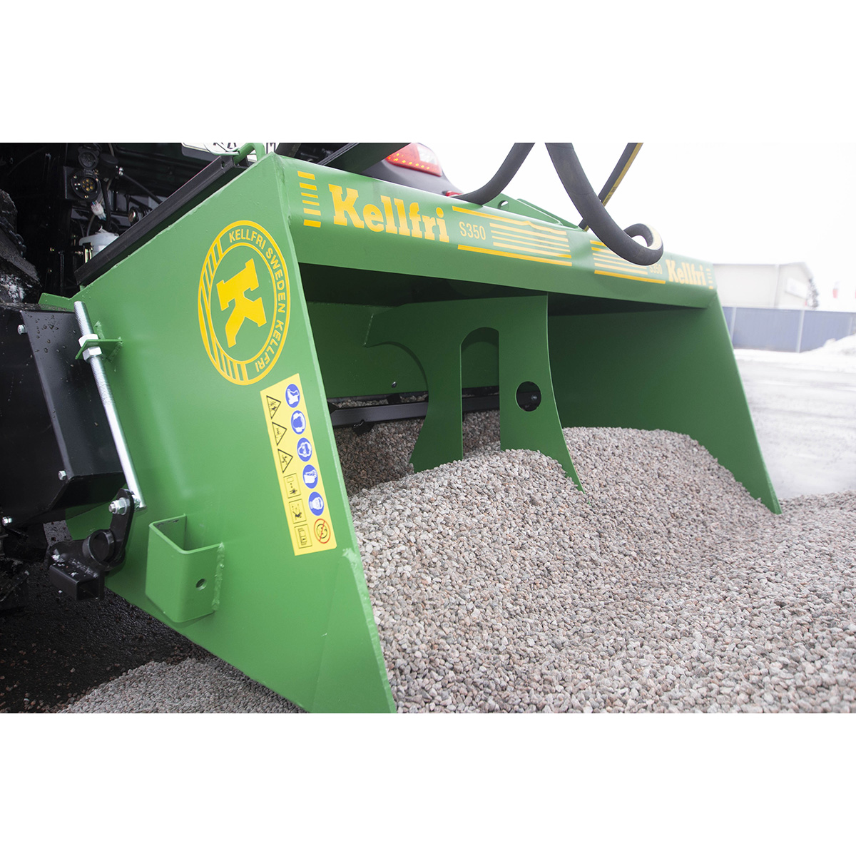 Tractor-mounted gritter, 1.3 m working width incl. hose and cylinder